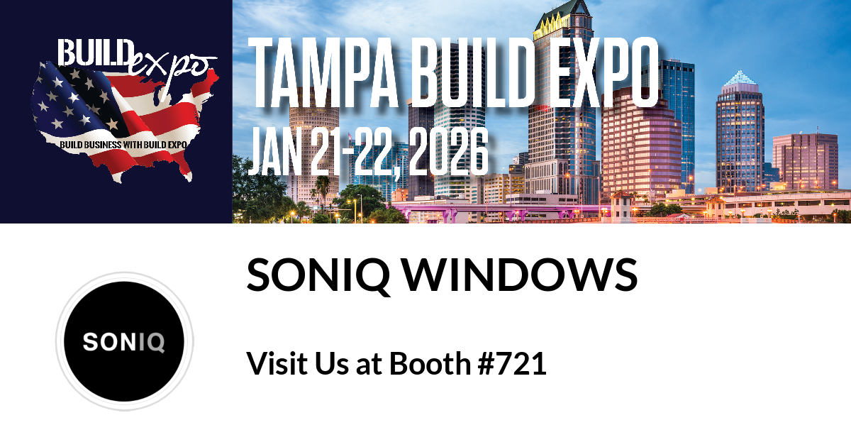 SONIQ WINDOWS invites you to Tampa Build Expo - Build Expo USA